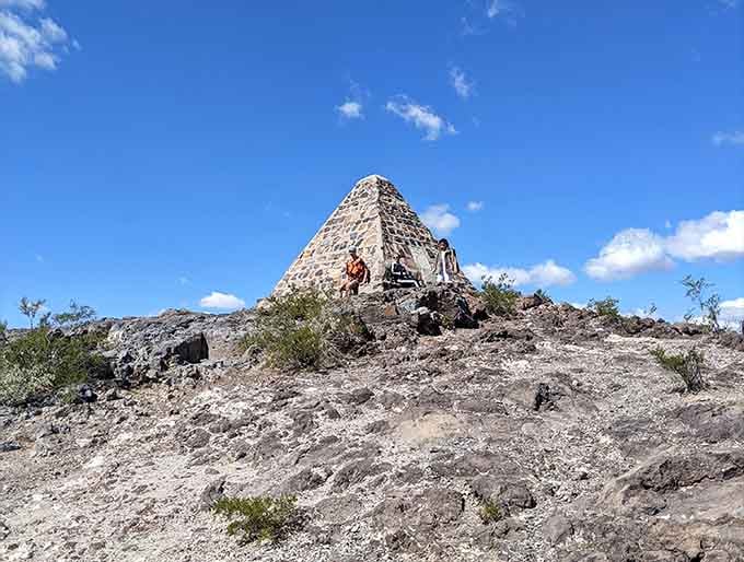Hikers scrambling up the rocky slopes discover that Mother Nature builds pyramids just as impressively as any pharaoh.