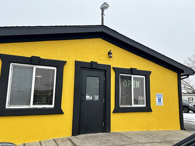 The bold color scheme and simple design reflect small-town values where good food and friendly service never go out of style.