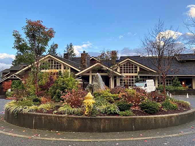 Autumn colors dance around this Craftsman-style beauty, proving that fall foliage rivals any New England display you've seen.