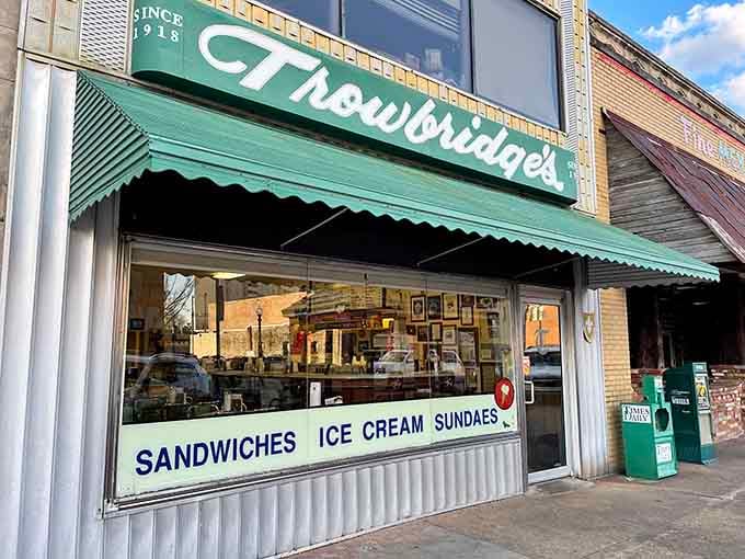 The classic awning and timeless storefront promise old-fashioned sundaes made exactly the way your grandparents remember them.