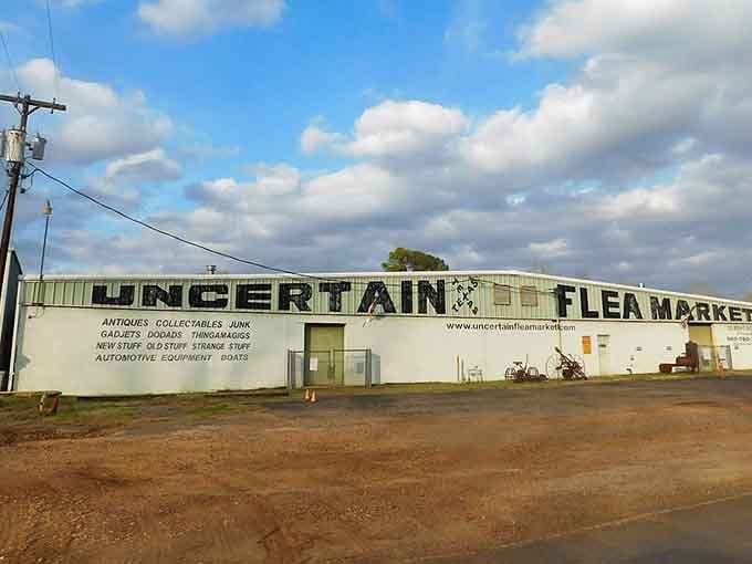 The Uncertain Flea Market sprawls like a treasure hunter's paradise where one person's junk becomes your absolute favorite find.