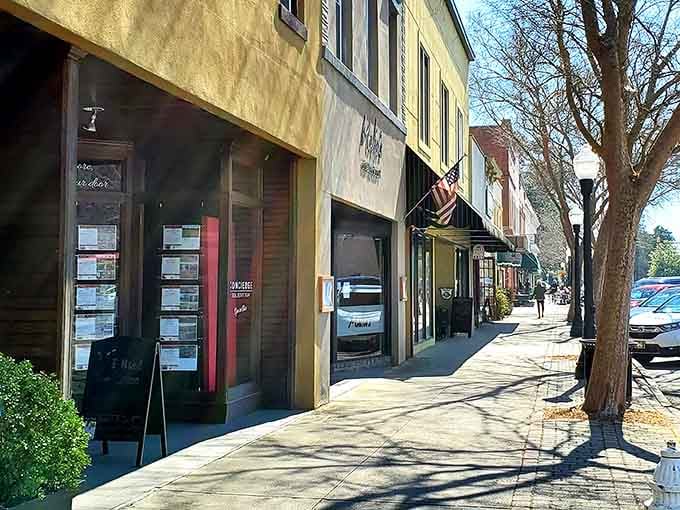 Sidewalks wide enough for actual strolling line streets where rushing around simply isn't part of the local vocabulary or culture.
