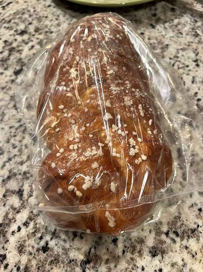 Cardamom loaf wrapped up and ready to go home with someone who appreciates the finer things in life.
