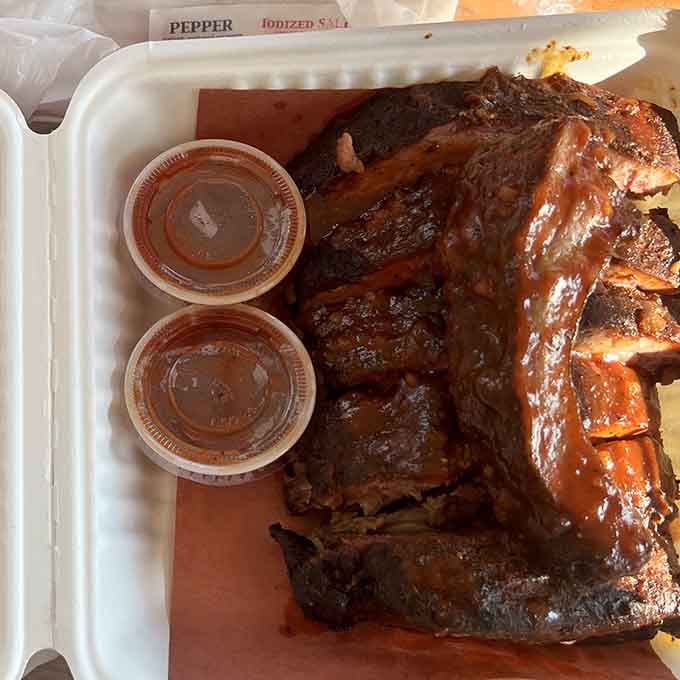 Ribs so tender they're practically falling off the bone in anticipation of meeting your taste buds.