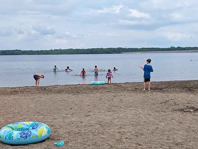 Summer childhood perfection unfolds here, where splashing and laughter create memories that'll last well into retirement years.