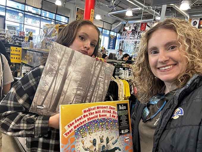 The joy on their faces says it all: they've found their musical happy place today.