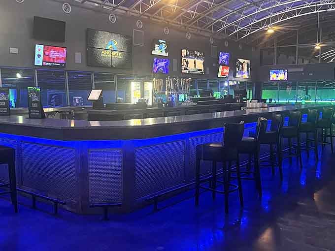 The Sky Bar area offers the perfect perch for adults to sip, relax, and watch the chaos unfold below.