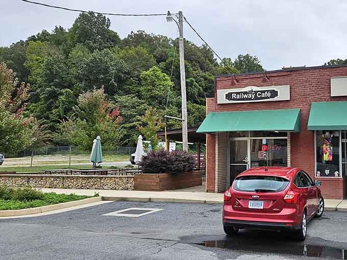 The Railway Caf&eacute; sits trackside where locals gather, proving the best conversations still happen over coffee and home-cooked comfort food.