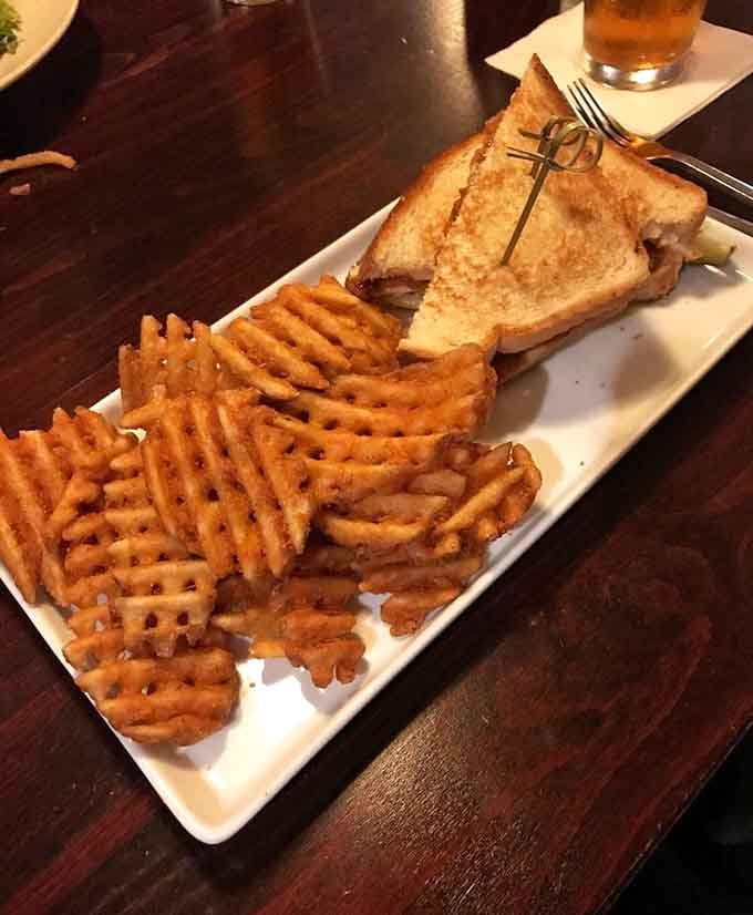 The Thai Chicken Tender Melt with waffle fries looks like someone finally understood what lunch should really be about.