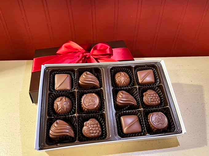 Each truffle gets its own little paper cup because even chocolate deserves to travel in first class.