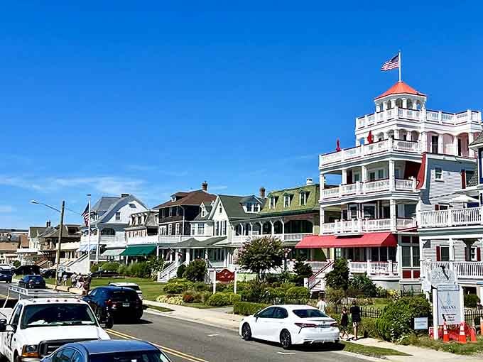 Victorian architecture lines the street like a parade of painted ladies showing off their Sunday best.