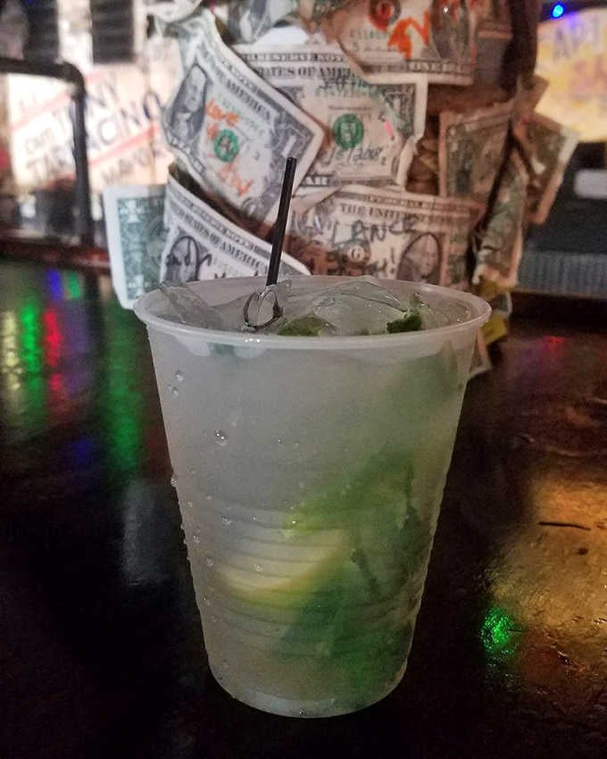 When your mojito glows green under the bar lights, you know you're in for an interesting evening.