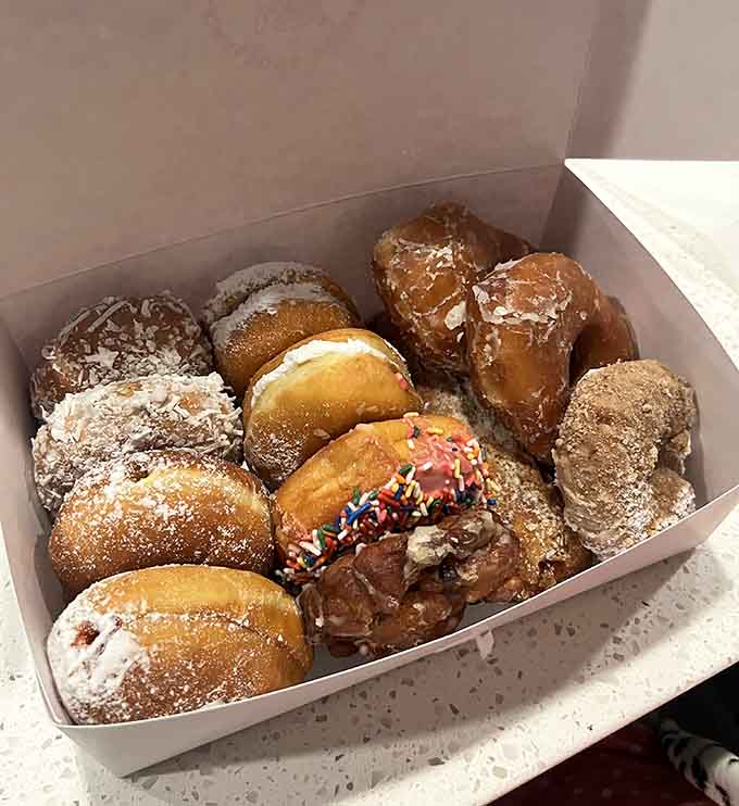 The variety pack that makes everyone at the office happy, from the sprinkle enthusiasts to the cinnamon sugar traditionalists.