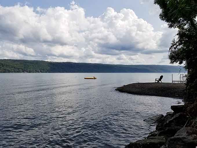 When the lake view comes with Adirondack chairs and zero crowds, you've officially found your happy place in upstate New York.