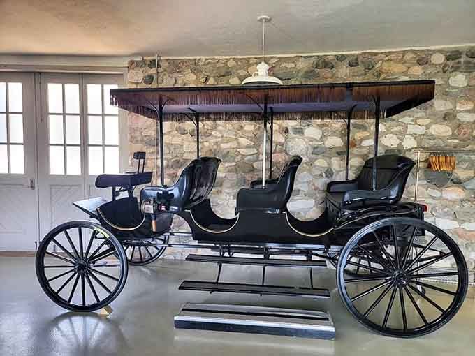 Step inside this vintage carriage and suddenly you're living out every period drama fantasy you've ever had.