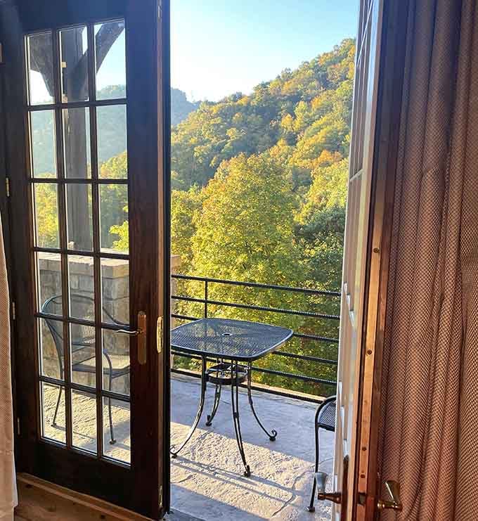 Morning coffee on this balcony overlooking the mountains beats any alarm clock you've ever owned.