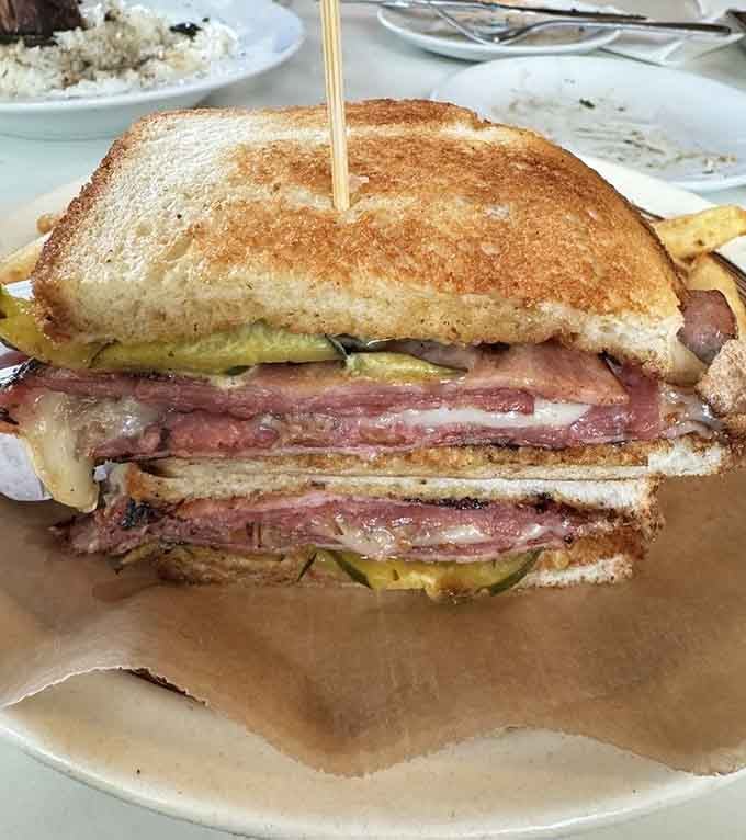 This Cuban American sandwich is stacked higher than your expectations, and somehow it still exceeds them.