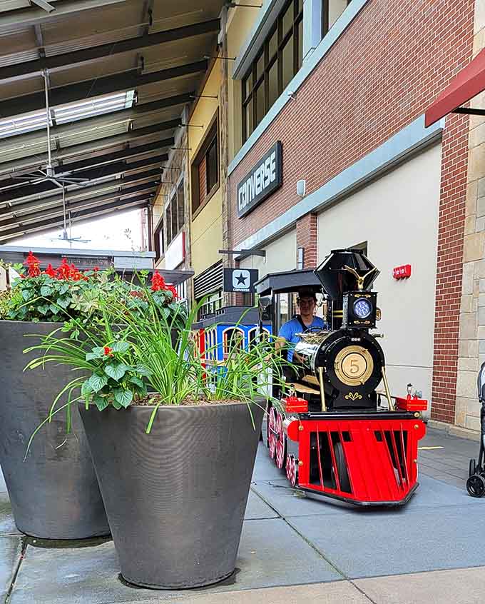 All aboard the whimsy express, where even the decorative touches remind you that shopping should be fun, not stressful.