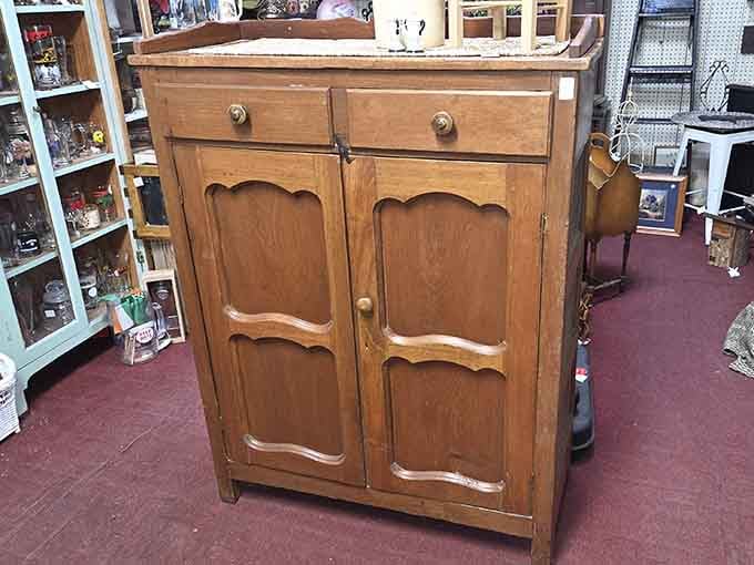 This handsome cabinet has more character in one drawer than most modern furniture has in its entire existence.