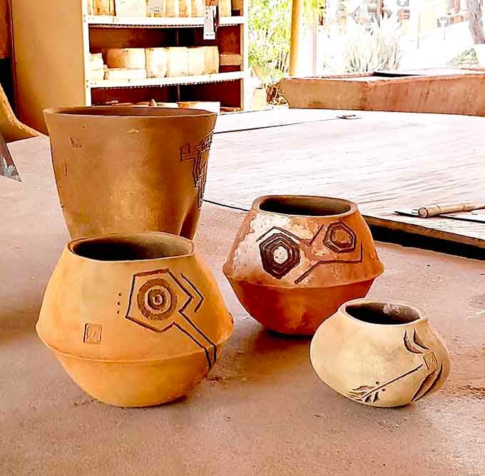 These ceramic vessels showcase geometric patterns that would make your grandmother's pottery class look positively ordinary.