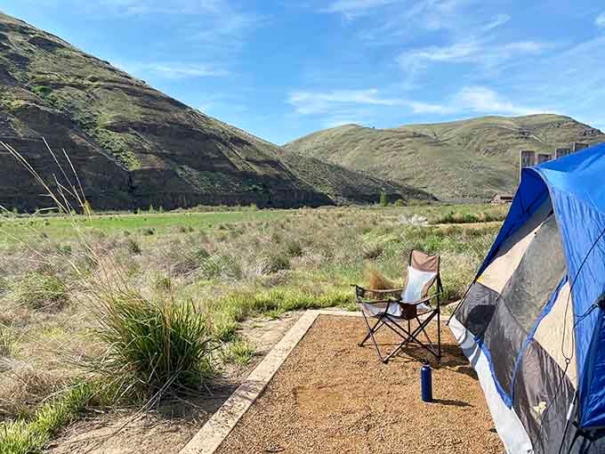 Your campsite comes with canyon views that beat any hotel room, plus stars that actually twinkle without light pollution interference.
