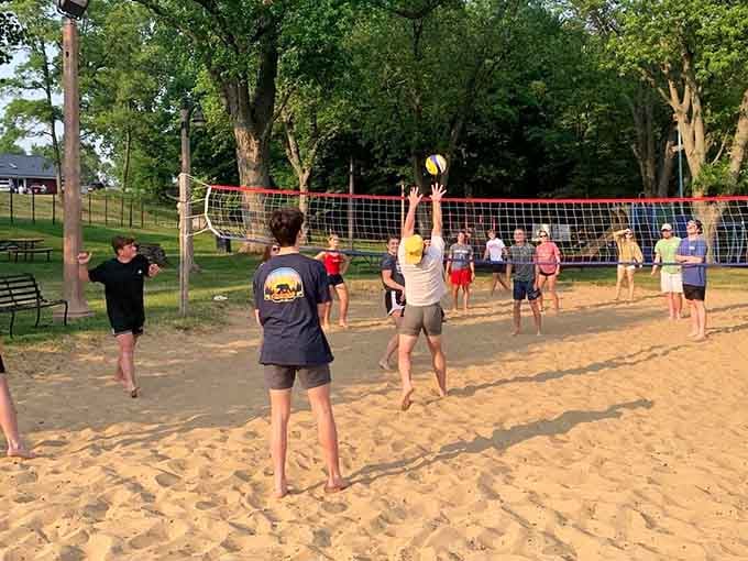 Beach volleyball on real sand proves you don't need an ocean to spike your way to summer glory.