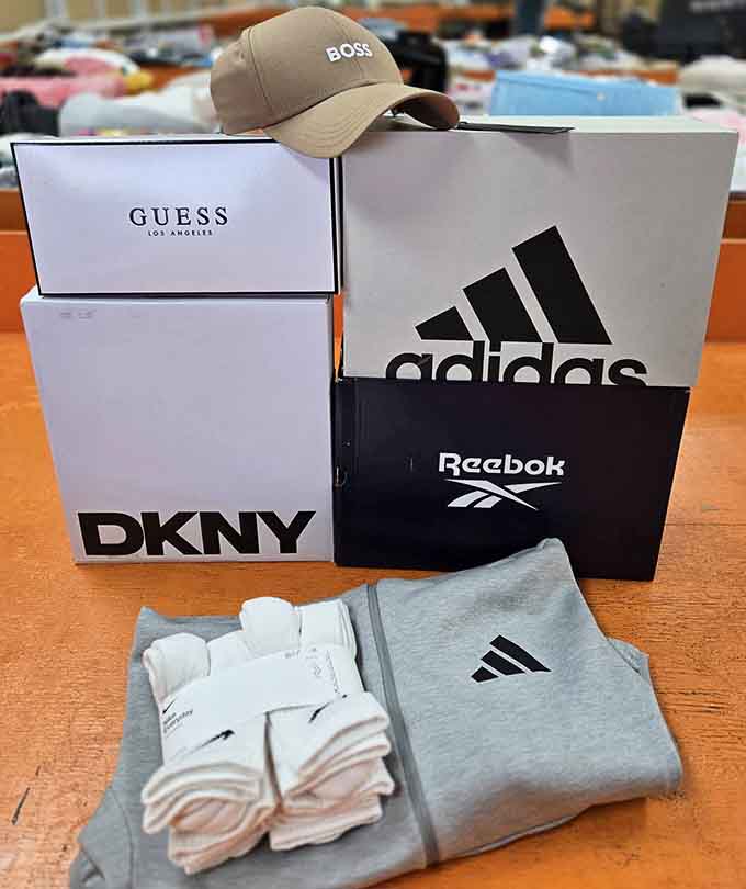 Designer brands like Adidas, Guess, and DKNY at bin store prices&mdash;your closet called, it's very excited about this.