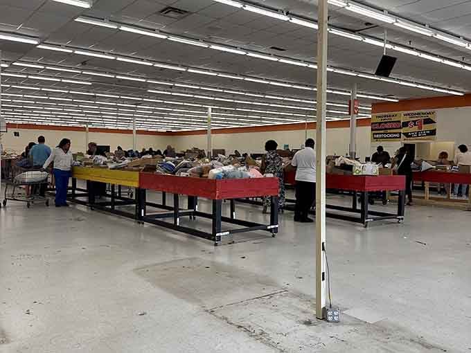 The hunt is on as shoppers dig through bins, searching for that perfect item they didn't know they needed.