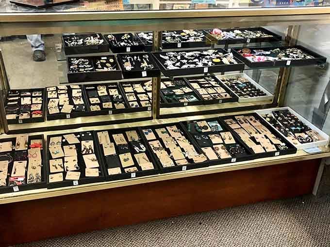 Jewelry cases gleaming with possibilities, because everyone deserves to sparkle without breaking the bank.