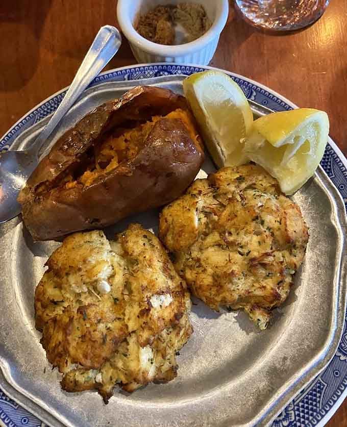 These crabcakes are packed with actual crab, not the sad filler you find at lesser establishments.