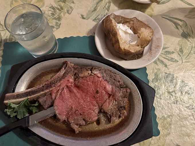 Prime rib so tender it practically whispers sweet nothings to your taste buds with every magnificent slice.