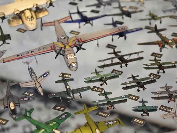 Rows upon rows of tiny aircraft tell a century's worth of aviation stories in perfect miniature detail.
