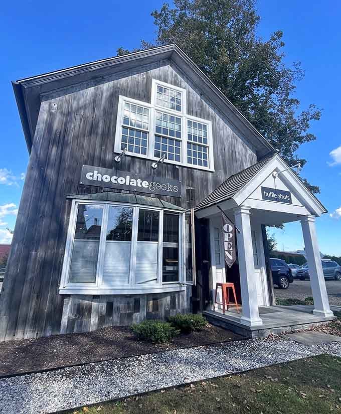Chocolate Geeks occupies a weathered barn that's almost as sweet as what they're selling inside.