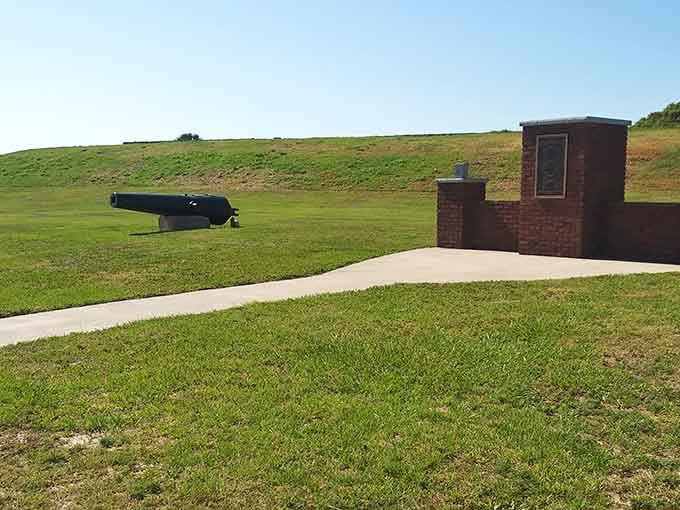 Historic cannons still stand guard over these peaceful grounds, where military history meets stunning coastal views perfectly.