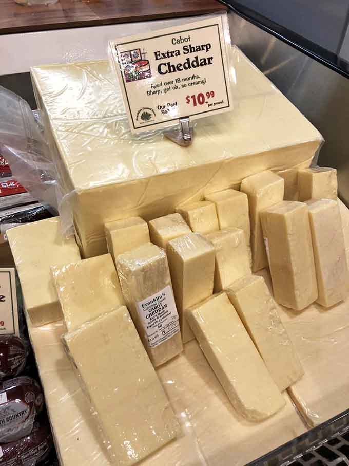 Cheddar aged to perfection, because Franklin's knows cheese deserves respect and proper shelf space.