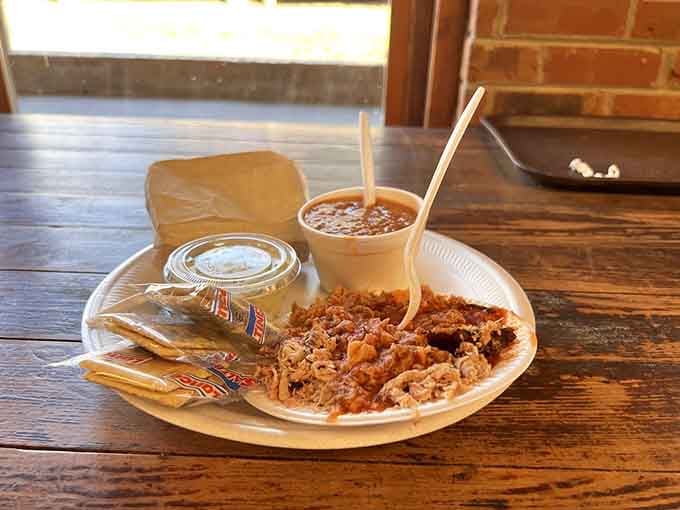 This spread of sandwiches, Brunswick stew, and sweet tea represents everything right about Southern barbecue culture and tradition.