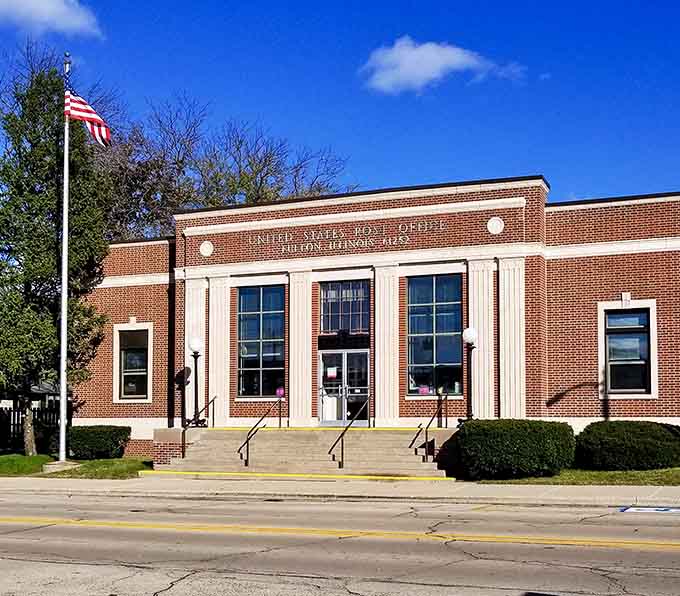 Even the post office looks distinguished here, because Fulton takes civic pride seriously and it shows.