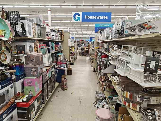 The housewares aisle where your kitchen dreams meet your actual budget and somehow both parties leave happy and satisfied.