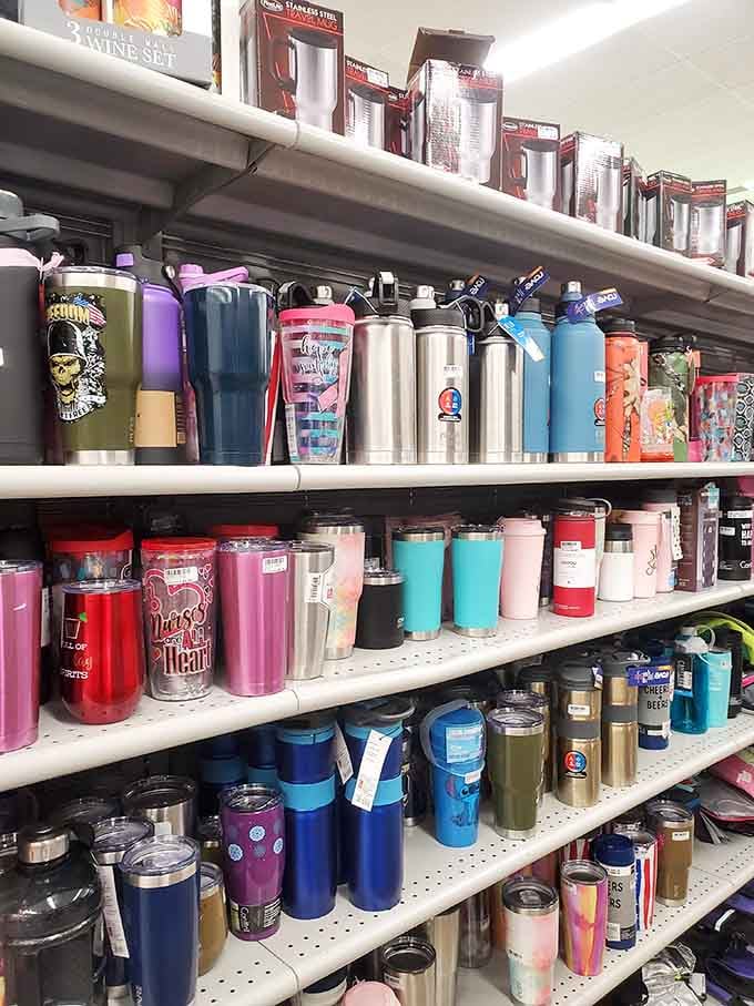 Tumblers and drinkware galore, perfect for keeping your beverages at the ideal temperature all day long.