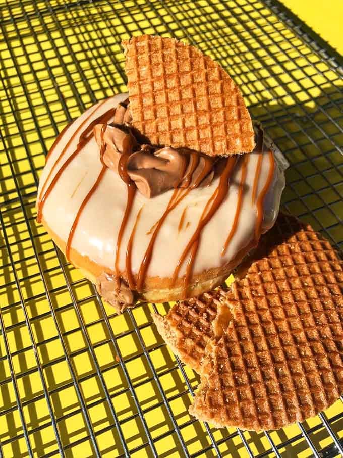 When a stroopwafel meets a donut, magic happens, and your taste buds start writing thank-you notes in real time.
