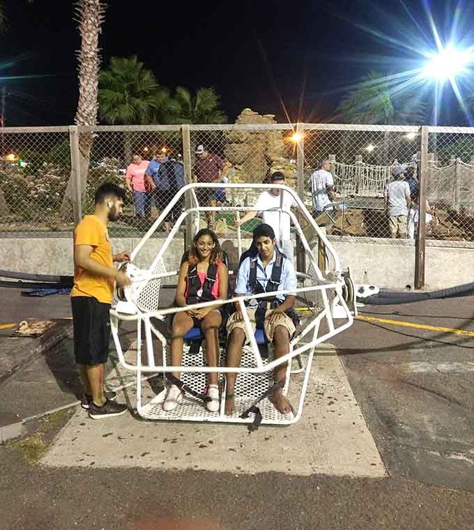 The climbing wall stands ready to test your determination and remind you that upper body strength matters.