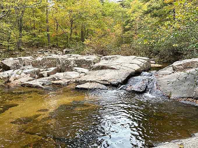Clear pools between granite formations create nature's perfect rest stop for weary feet and wandering souls.