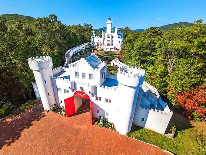 A fairytale castle perched in Georgia's hills proves someone's childhood dreams got wonderfully, gloriously out of hand.