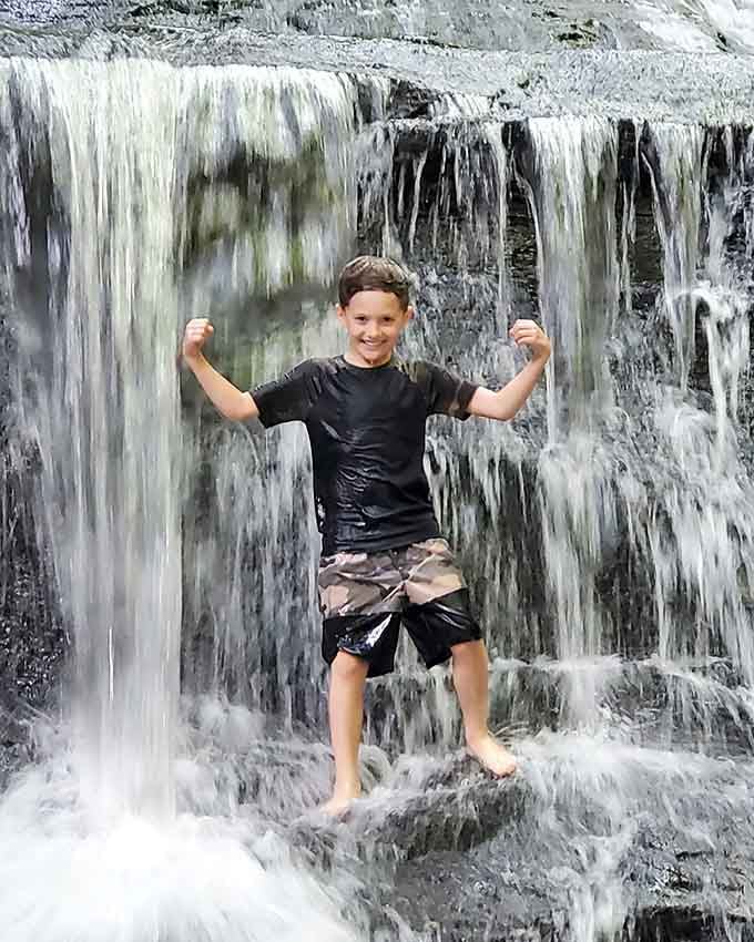 When the water's flowing strong, some folks can't resist getting a little closer than recommended here.