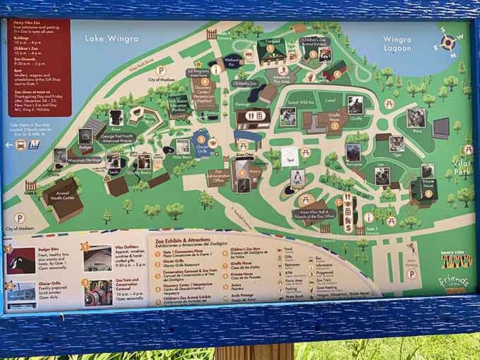 This map proves you'll need comfortable shoes and possibly a GPS to see everything here today.