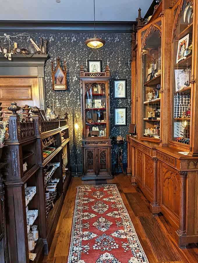 Walking this aisle feels like entering a Victorian apothecary where every cabinet holds secrets your grandmother never mentioned.