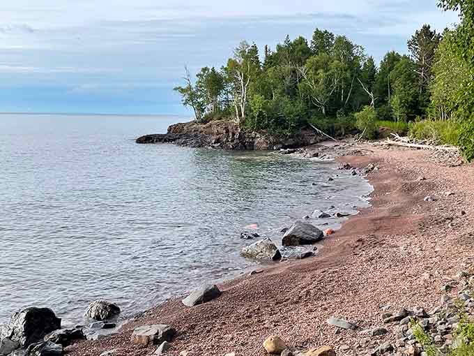 Smooth stones and gentle waters team up for the kind of tranquil scene that lowers blood pressure instantly.
