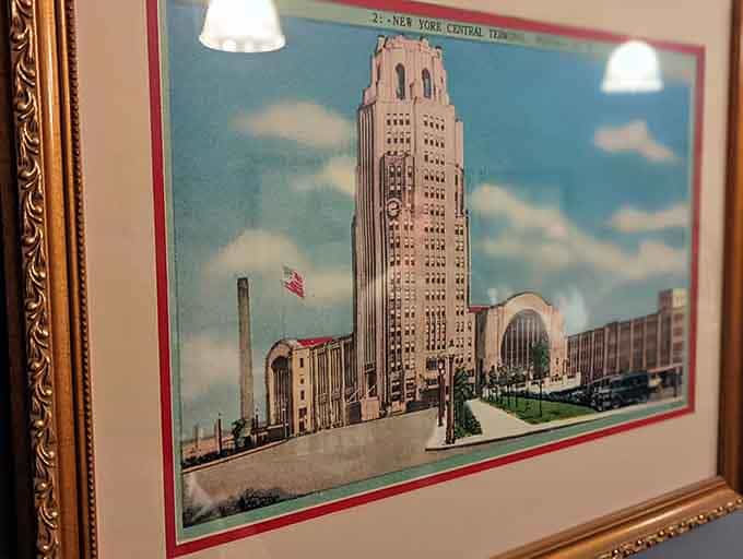 Buffalo's Central Terminal immortalized in art, reminding visitors that this city's history runs deeper than most realize.