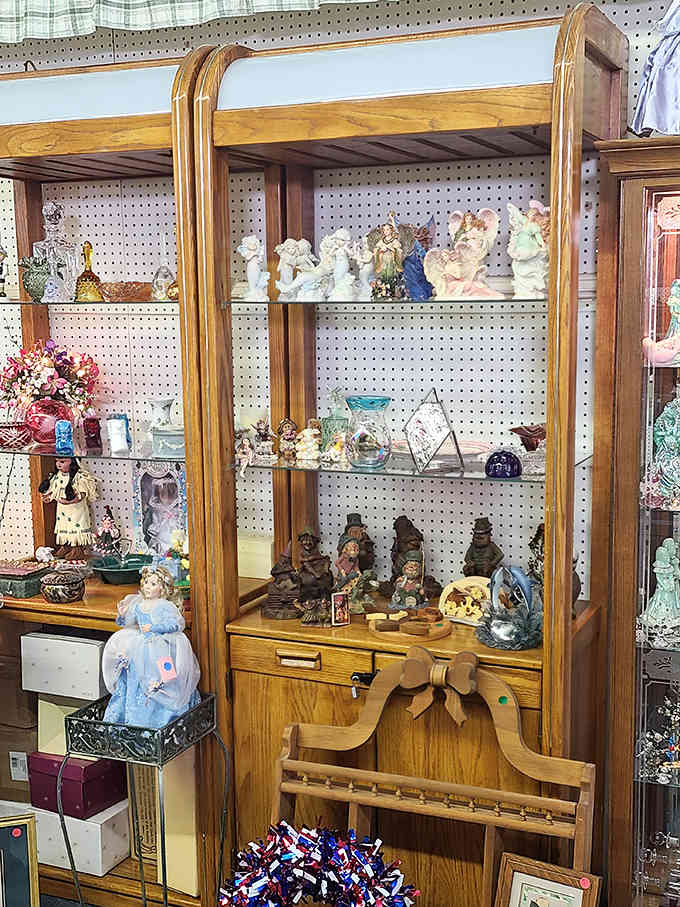 This curio cabinet holds treasures that would make your grandmother smile and your interior designer weep with joy.