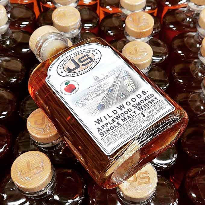 Their Applewood Smoked Single Malt Whisky sits proudly among the bottles, a true New Jersey success story.